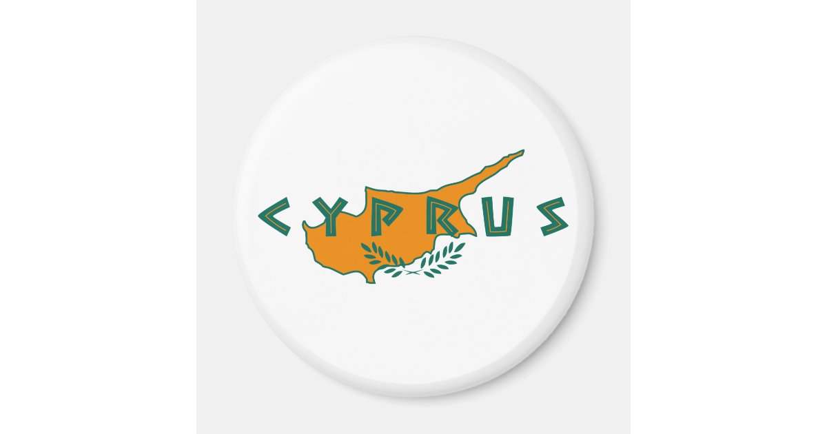 cyprus country map flag travel symbol nation magnet | Zazzle