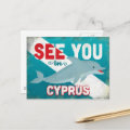 Cyprus Dolphin - Retro Vintage Travel Postcard | Zazzle