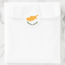 Cyprus Flag Classic Round Sticker | Zazzle