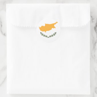 Cyprus Flag Classic Round Sticker | Zazzle