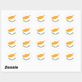 Cyprus Flag Classic Round Sticker | Zazzle