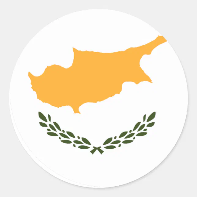 Cyprus Flag Classic Round Sticker | Zazzle