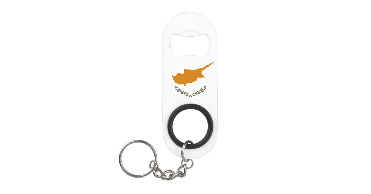 Cyprus Flag Keychain Bottle Opener | Zazzle