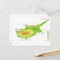 Cyprus map postcard | Zazzle