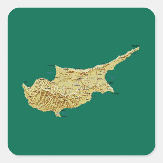 Cyprus Map Sticker | Zazzle