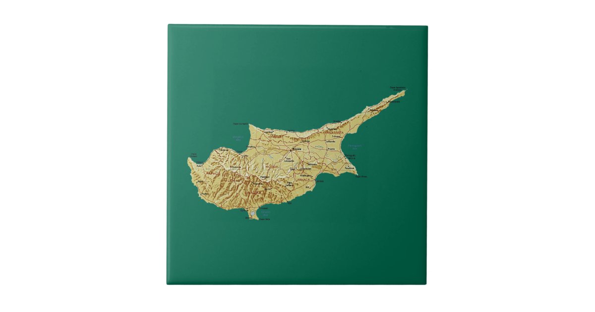 Cyprus Map Tile | Zazzle