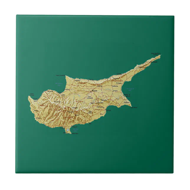 Cyprus Map Tile | Zazzle