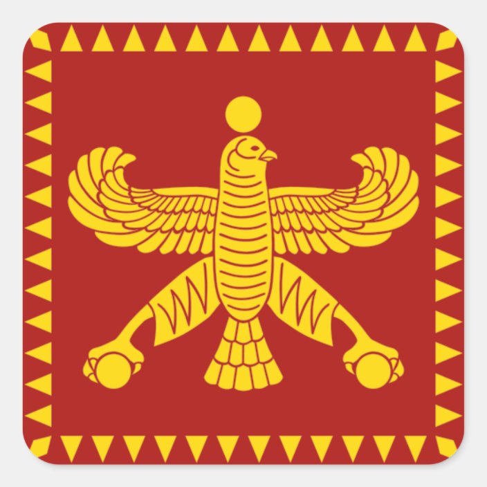 Cyrus the Great Standard Flag Square Sticker | Zazzle.com