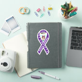 Cystic Fibrosis Awareness Ribbon Name & Photo Sticker | Zazzle