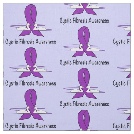 Cystic Fibrosis Butterfly Awareness Ribbon Fabric | Zazzle