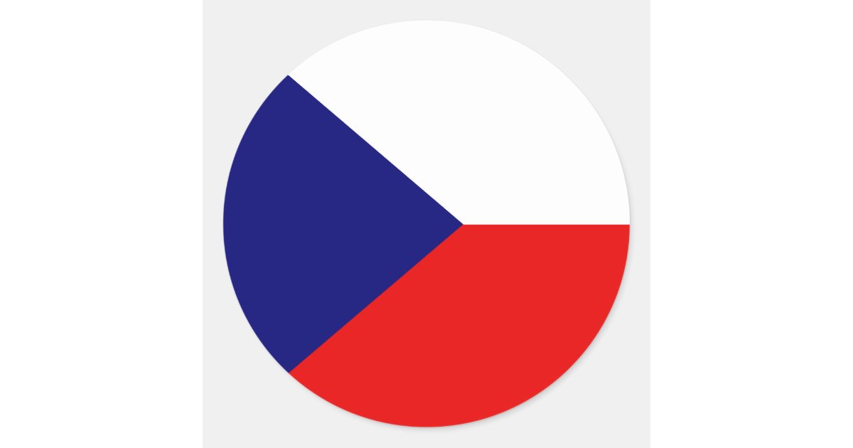 Czech High quality Flag Classic Round Sticker | Zazzle