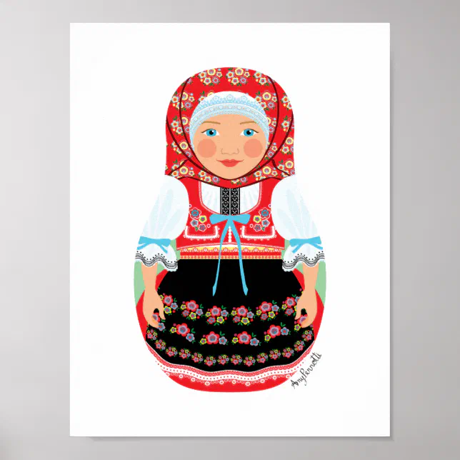 Czech Matryoshka Poster | Zazzle