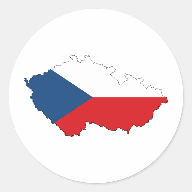 Czech Republic CZ Classic Round Sticker | Zazzle