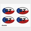 Czech Republic - CZ - European Oval Sticker | Zazzle