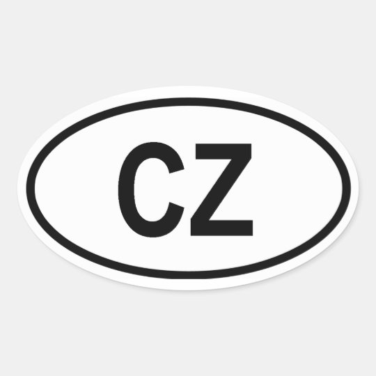 Czech Republic "CZ" Oval Sticker | Zazzle.com