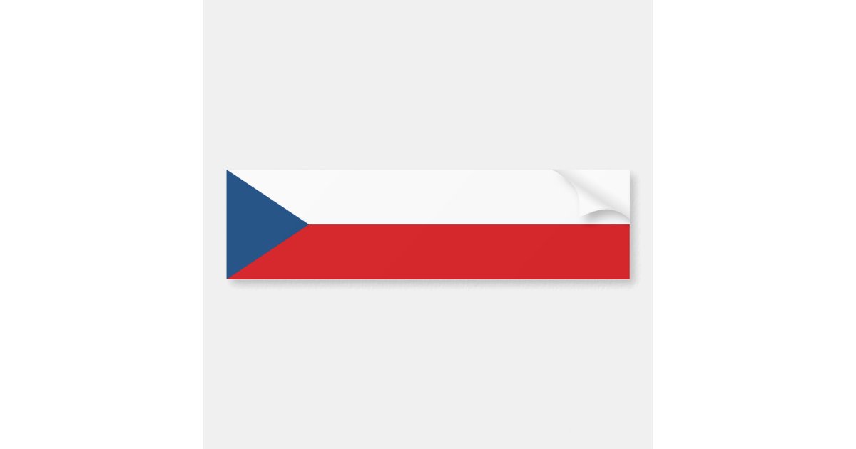 Czech Republic Flag Bumper Sticker | Zazzle