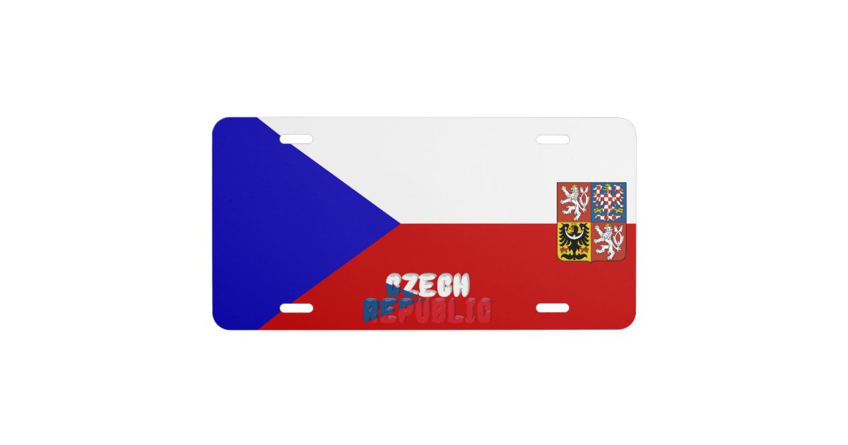 Czech Republic flag License Plate | Zazzle