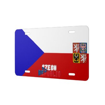 Czech Republic flag License Plate | Zazzle