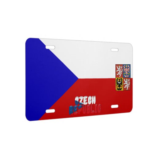 Czech Republic flag License Plate | Zazzle