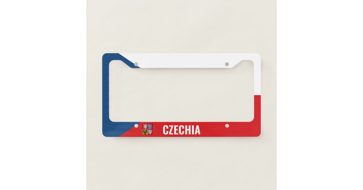 Czech Republic flag License Plate Frame | Zazzle