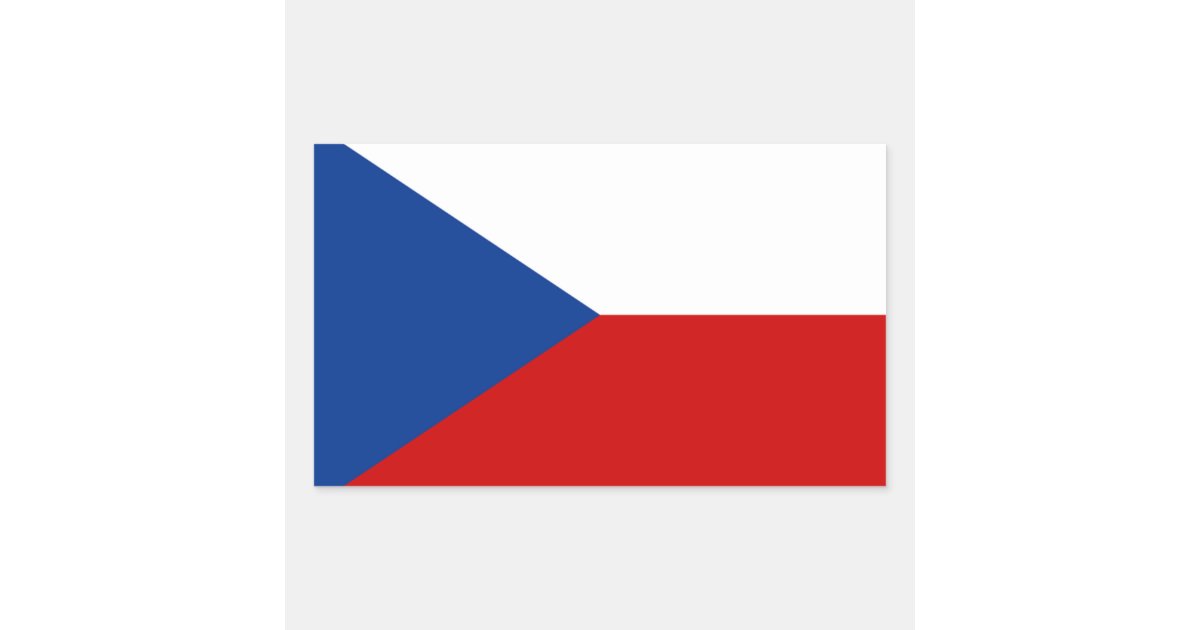 Czech Republic Flag Rectangular Sticker | Zazzle