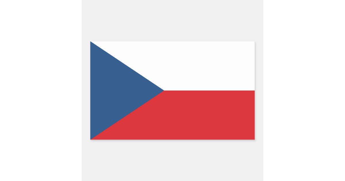 Czech Republic Flag Rectangular Sticker | Zazzle