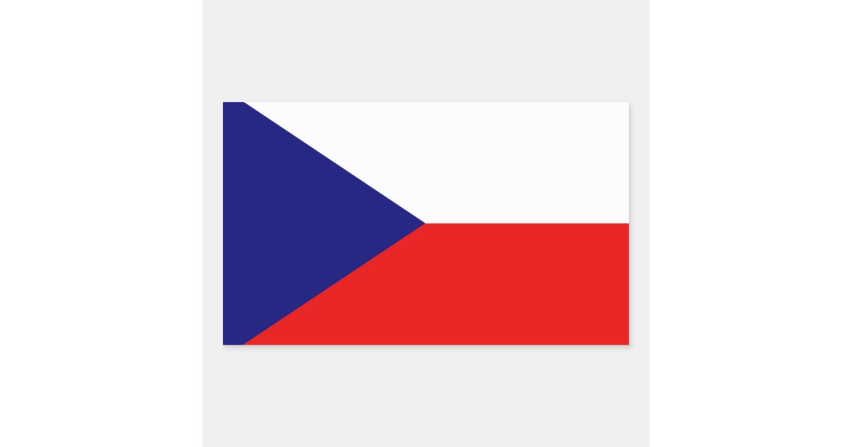 Czech Republic flag Rectangular Sticker | Zazzle