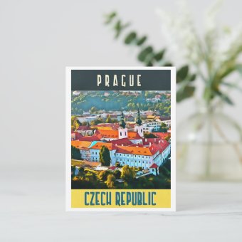 Czech Republic Tourism Poster Postcard | Zazzle