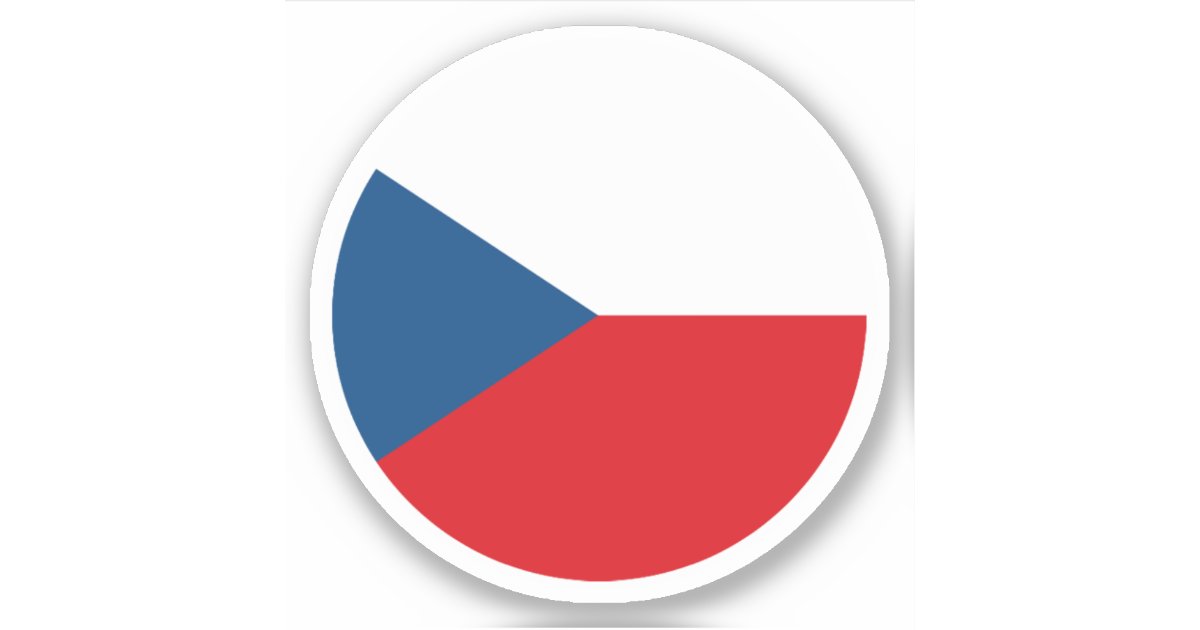 Czechia Flag Round Sticker | Zazzle