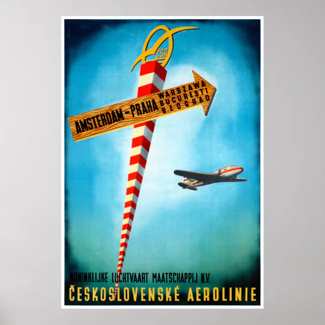 Czechoslovakia Vintage Travel Poster Restored | Zazzle