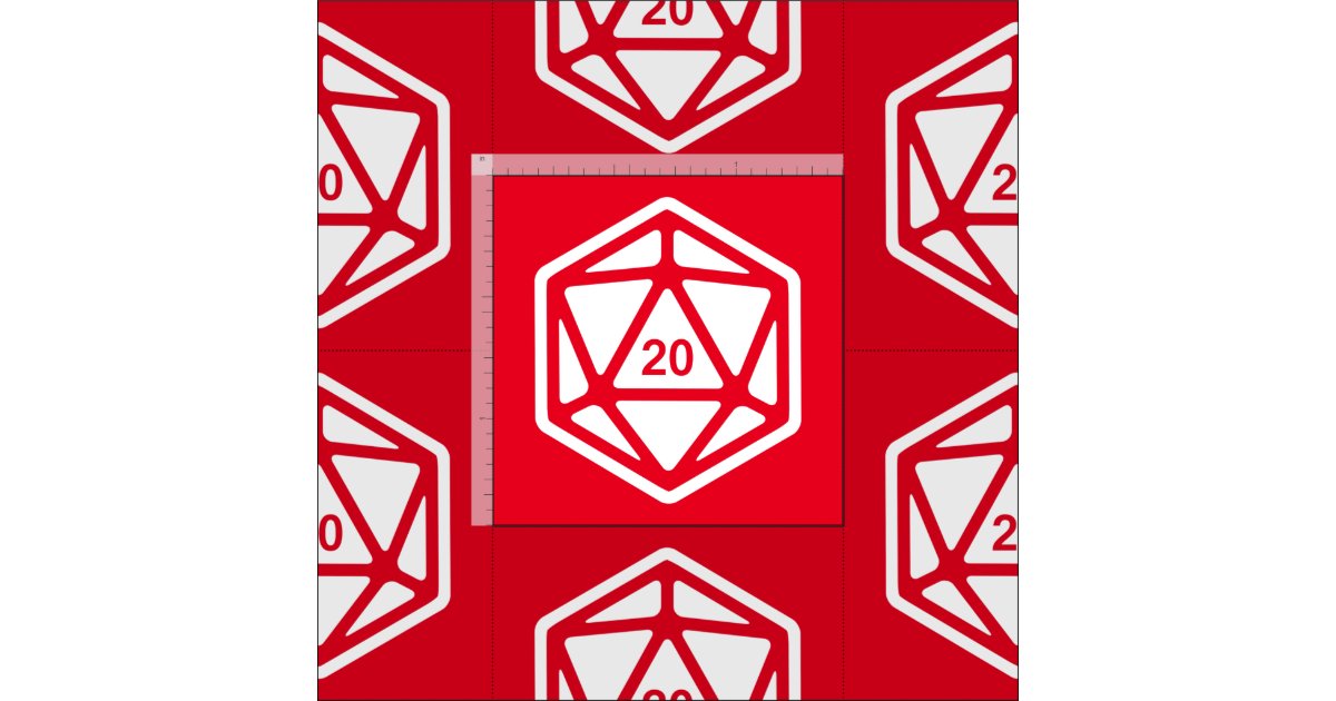D20 Pattern Fabric | Zazzle