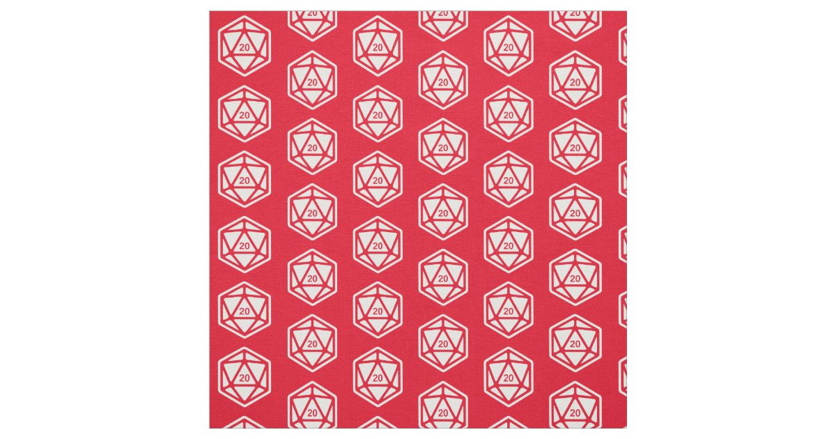 D20 Pattern Fabric | Zazzle