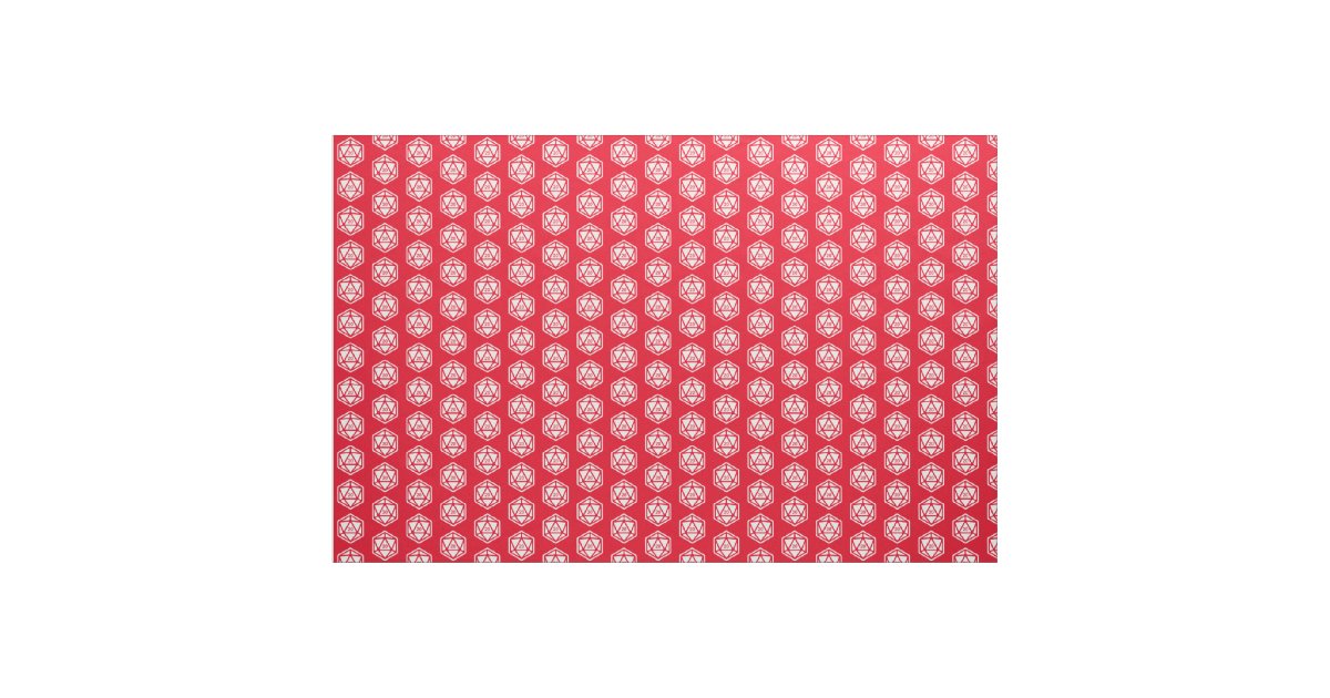 D20 Pattern Fabric | Zazzle
