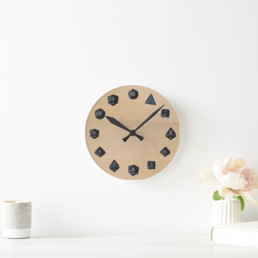 D20 Set Round Clock | Zazzle