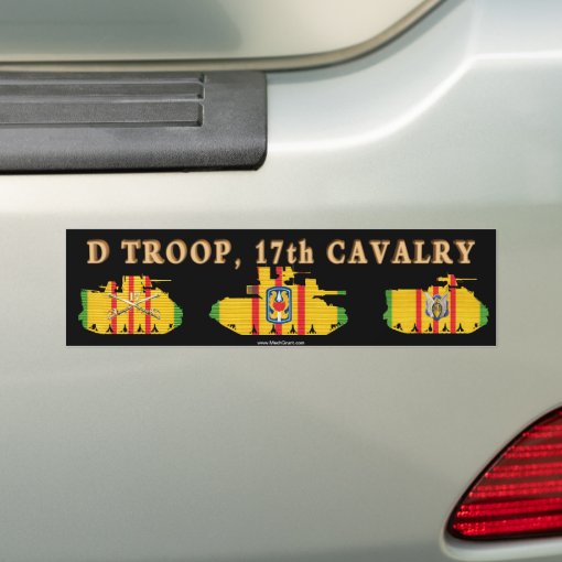 D/17th Cavalry VSR Armored Fighting Vehicles Bumper Sticker | Zazzle