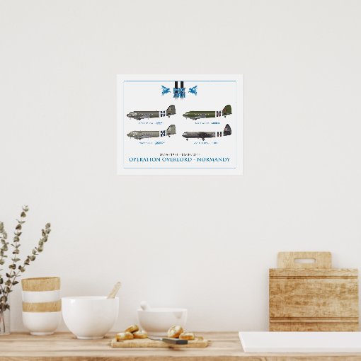 D-DAY INVASION AIRCRAFT POSTER | Zazzle