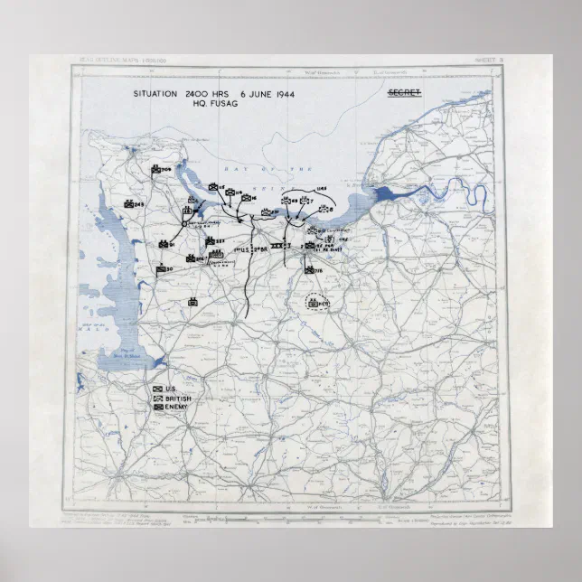D-Day Map Poster | Zazzle