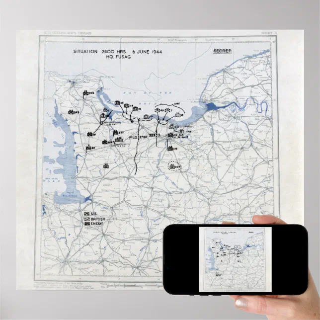 D-Day Map Poster | Zazzle
