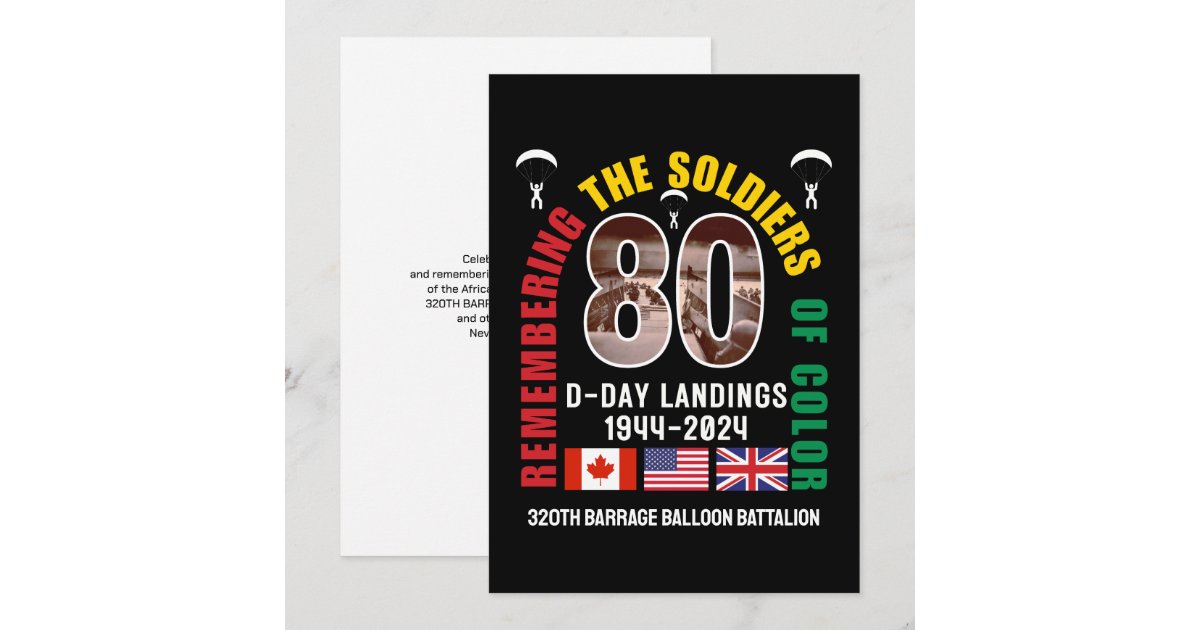 D-DAY NORMANDY LANDINGS WW2 80th Anniversary Holiday Card | Zazzle