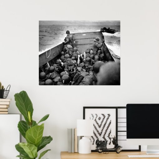 D-DAY Omaha Beach Landing Craft World War II Poster | Zazzle