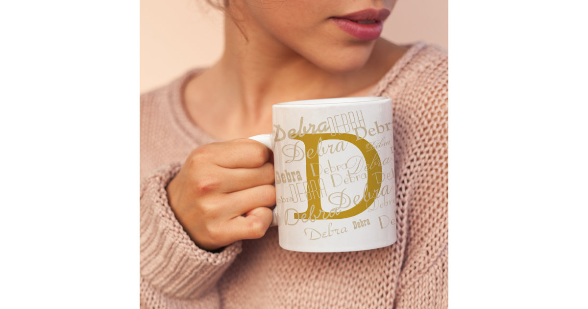 D Initial Custom Coffee Mug | Zazzle