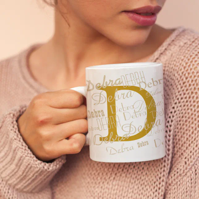 D Initial Custom Coffee Mug | Zazzle