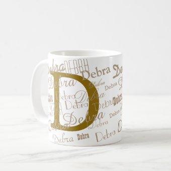 D Initial Custom Coffee Mug | Zazzle