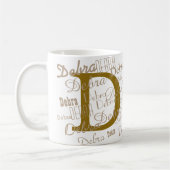 D Initial Custom Coffee Mug | Zazzle