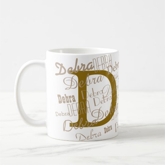 D initial custom coffee mug | Zazzle.com