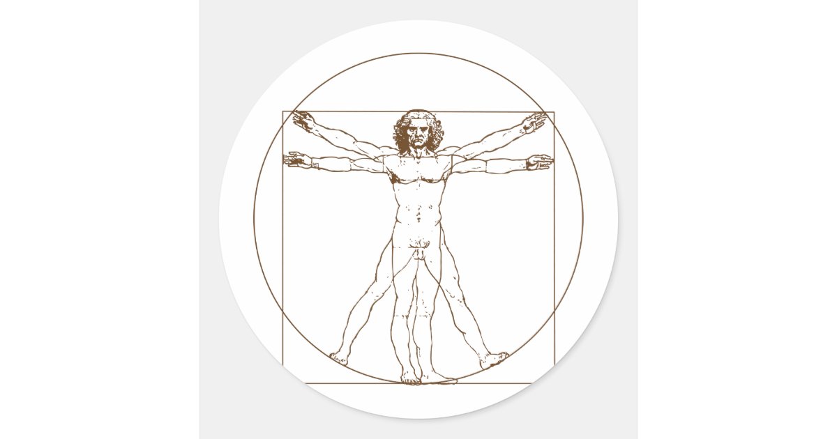 Da Vinci Vitruvian Man Sticker | Zazzle