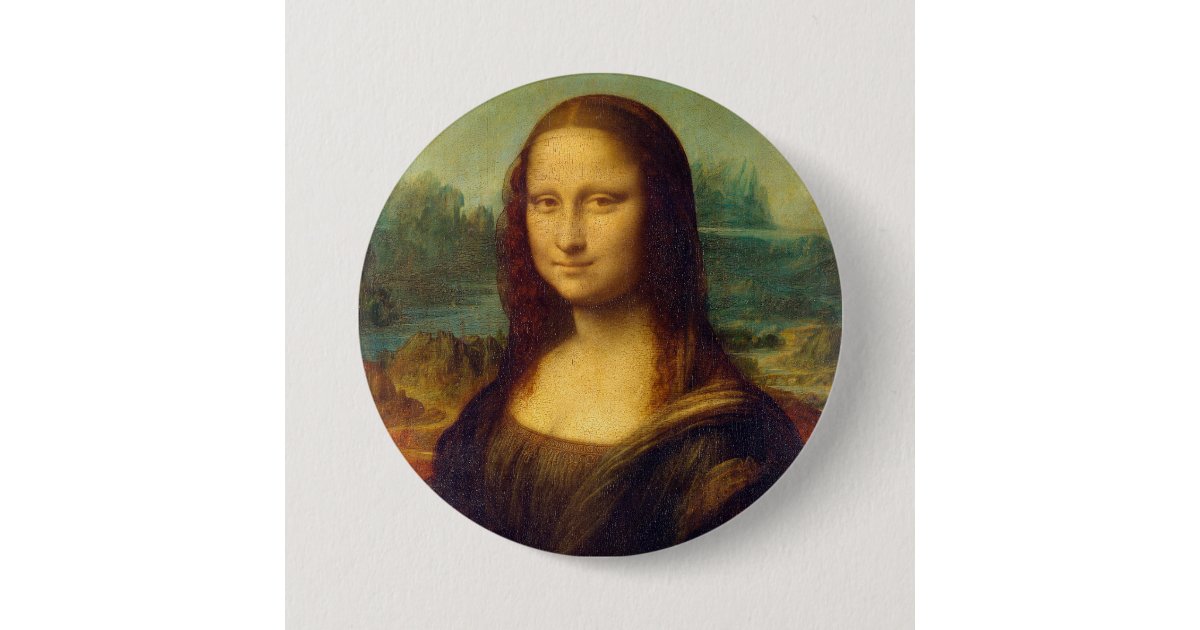 Da Vinci's Mona Lisa Button | Zazzle