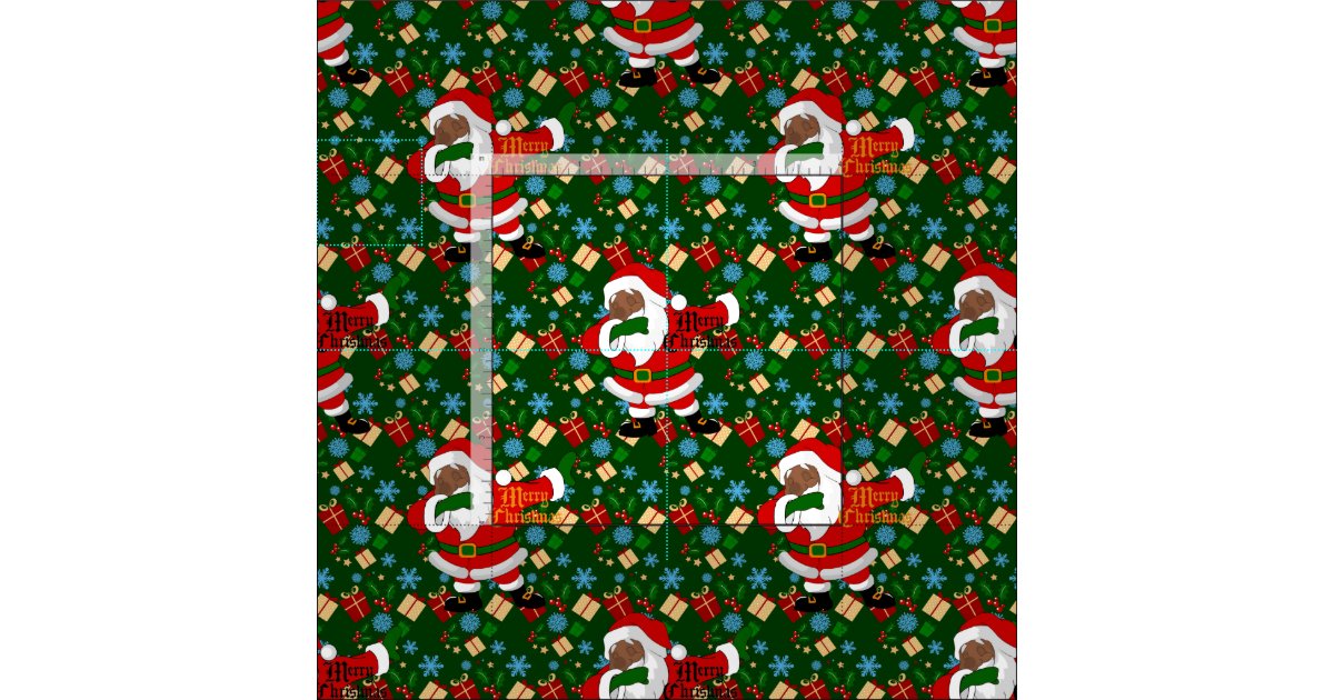 dabbing black santa fabric | Zazzle