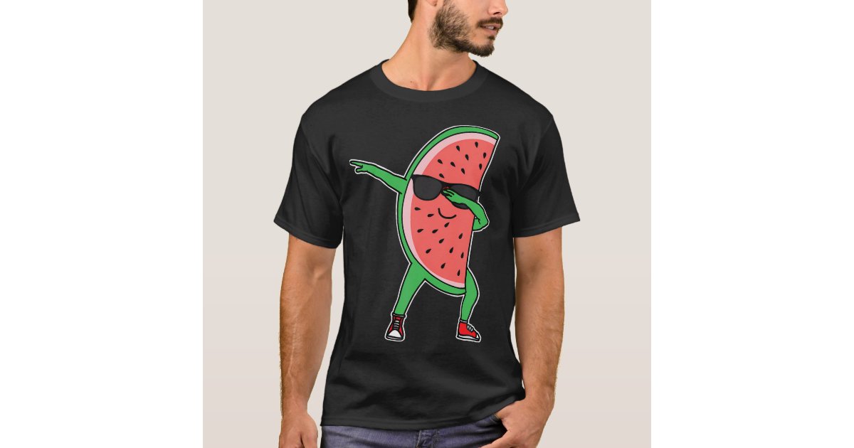 Dabbing Watermelon Kawaii Dab Summer Fruit Melon L T-Shirt | Zazzle