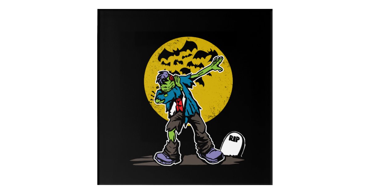 Dabbing zombie gift acrylic print | Zazzle